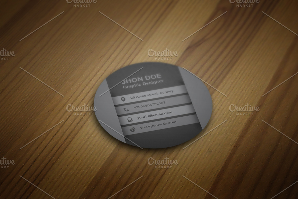 Circular Business Card Template, a Business Card Template by Pentaclay
