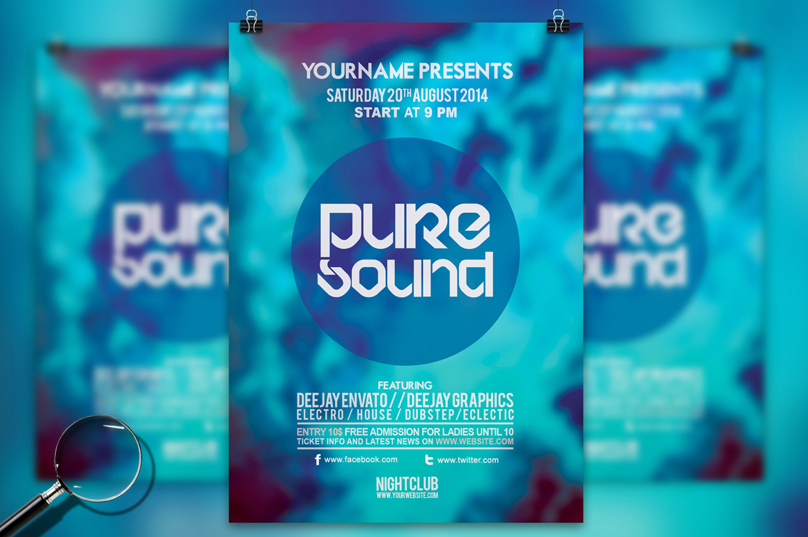 Pure Sound | Modern Flyer Template, a Flyer Template by GIGA-TEMPLATE