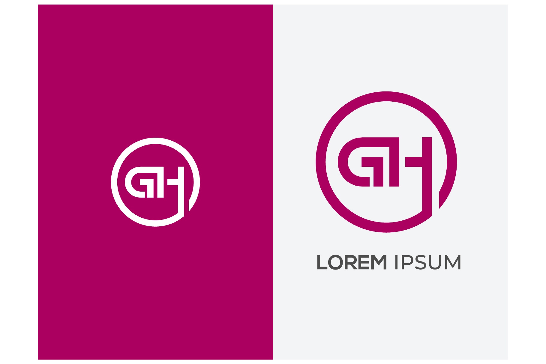 Monogram icon logo GH, a Branding & Logo Template by idesign_4u