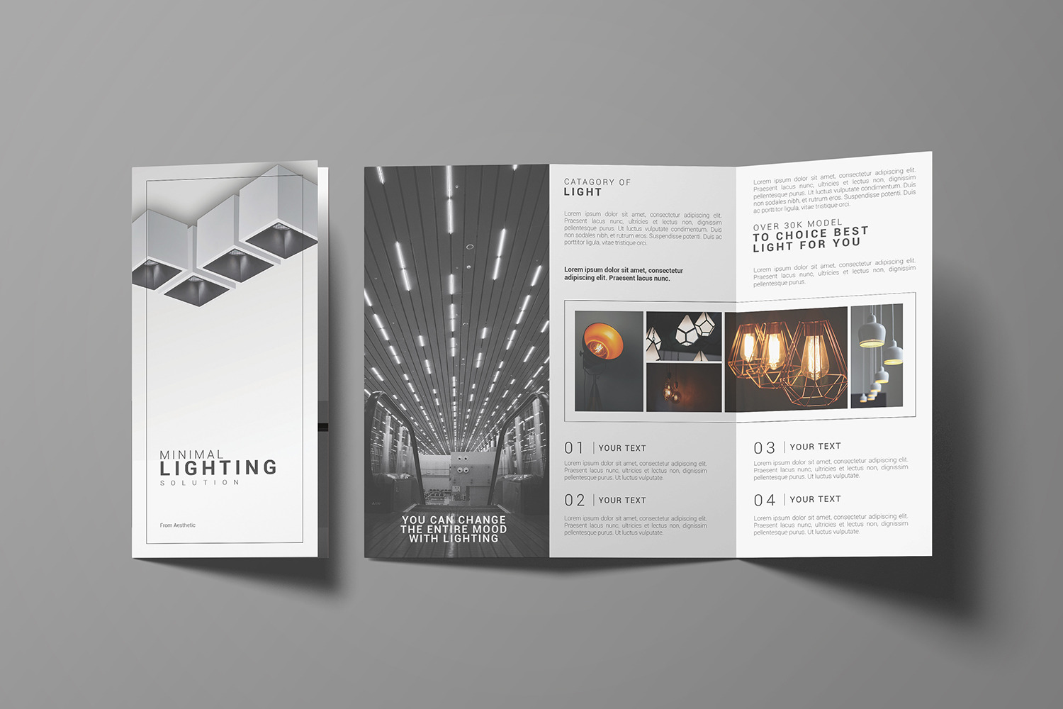 Lighting Tri-fold Brochure, a Brochure Template by crazyOWL