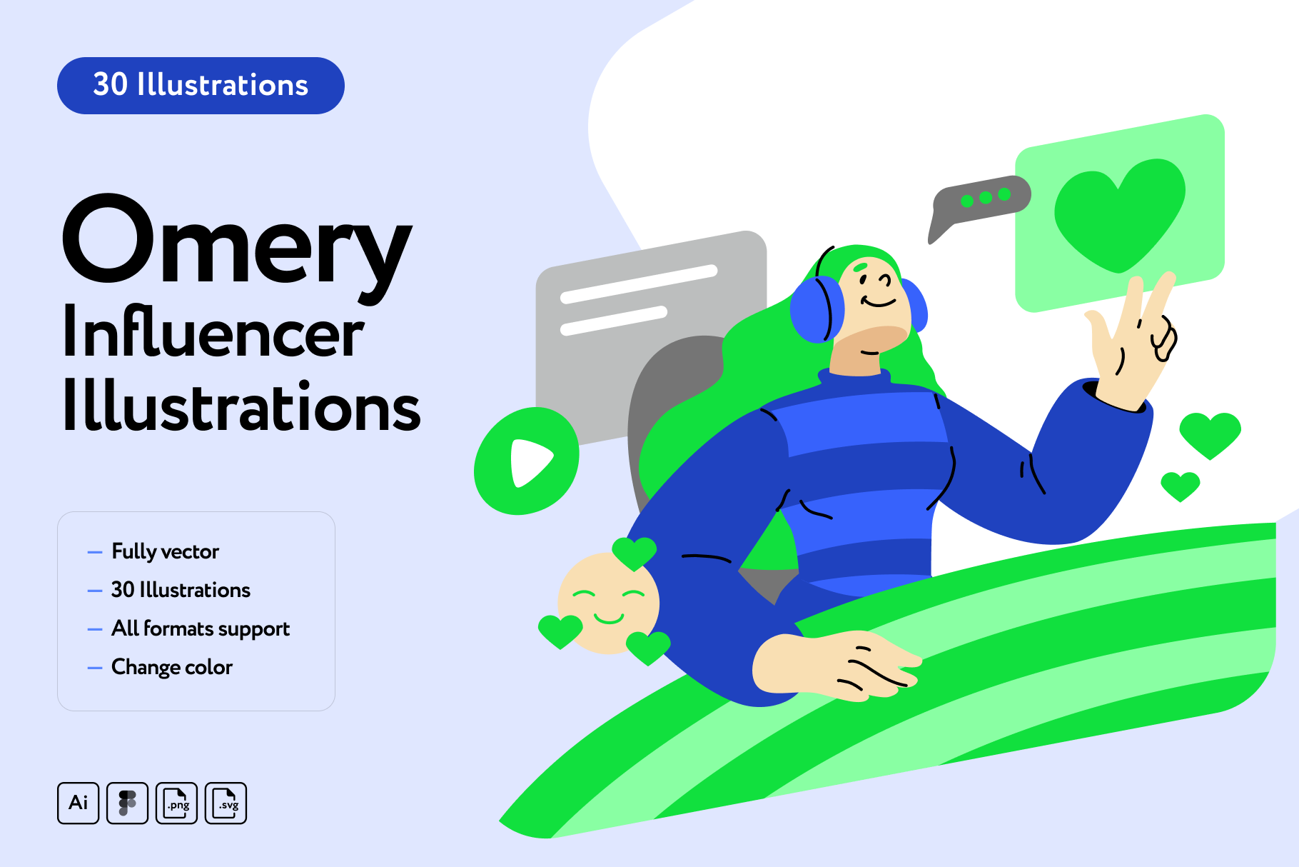 Omery Influencer Illustrations