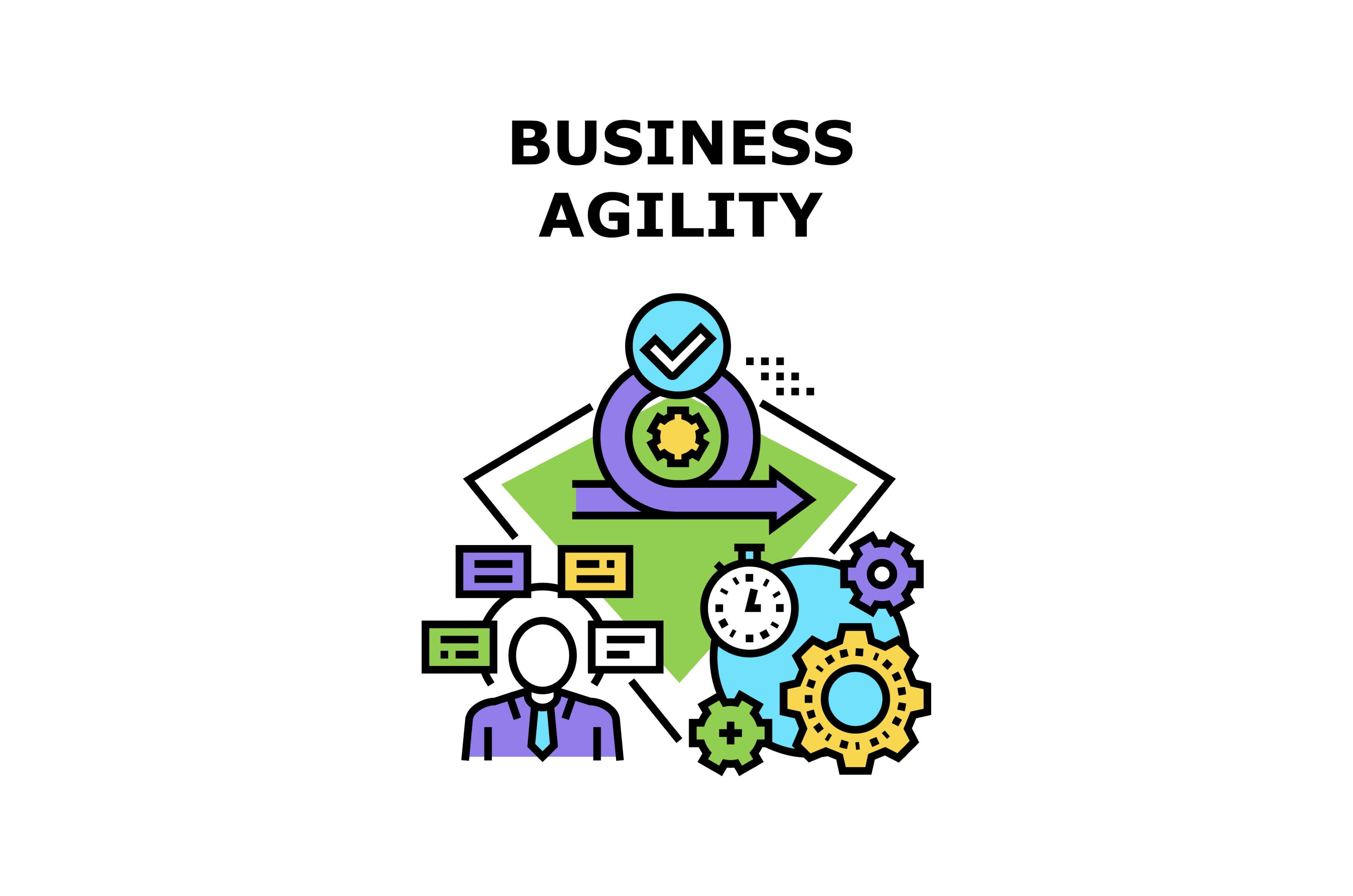 Business Agility Vector Concept, a Person Illustration by pikepicture