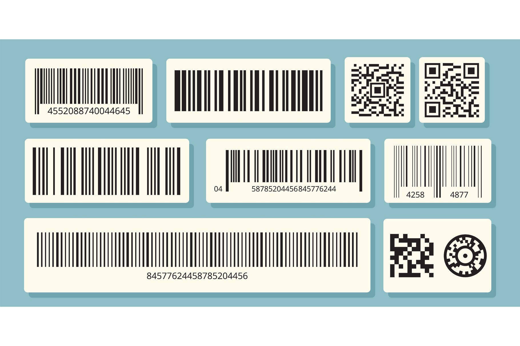 Barcode labels. QR identification | Background Graphics ~ Creative Market
