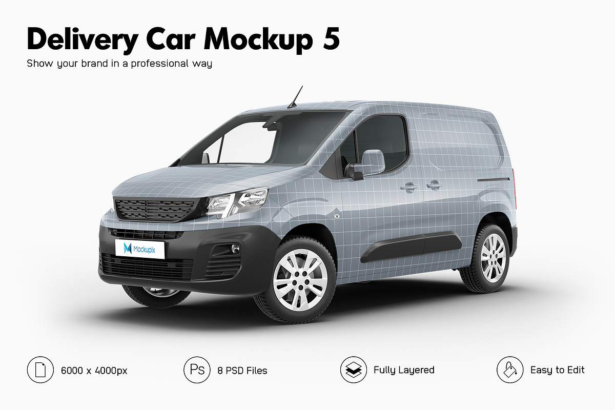 Delivery Car Mockup 5, an Advertising Mockup by Mockupix