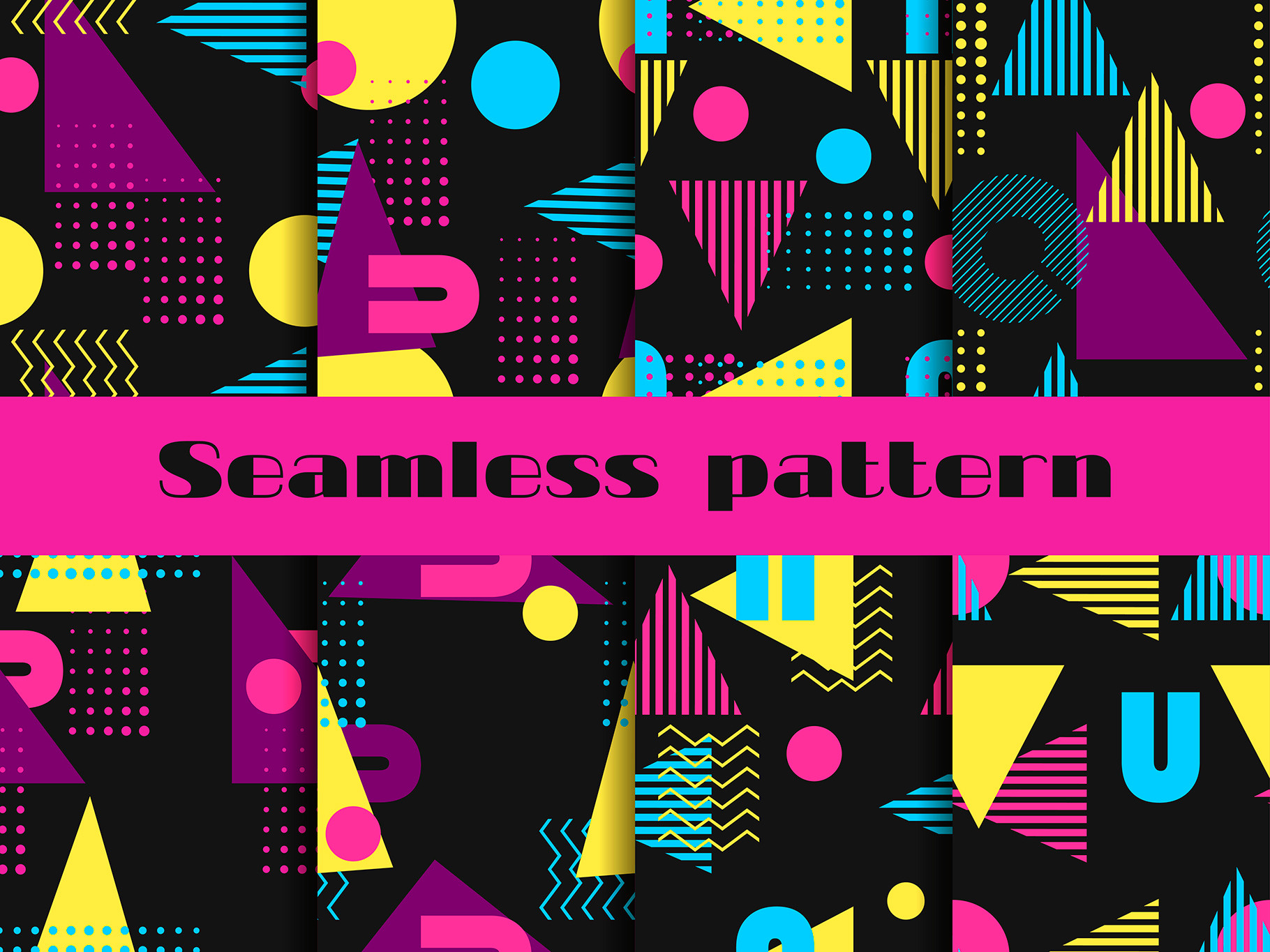 Memphis seamless pattern set, a Pattern Graphic by Andy Vinnikov