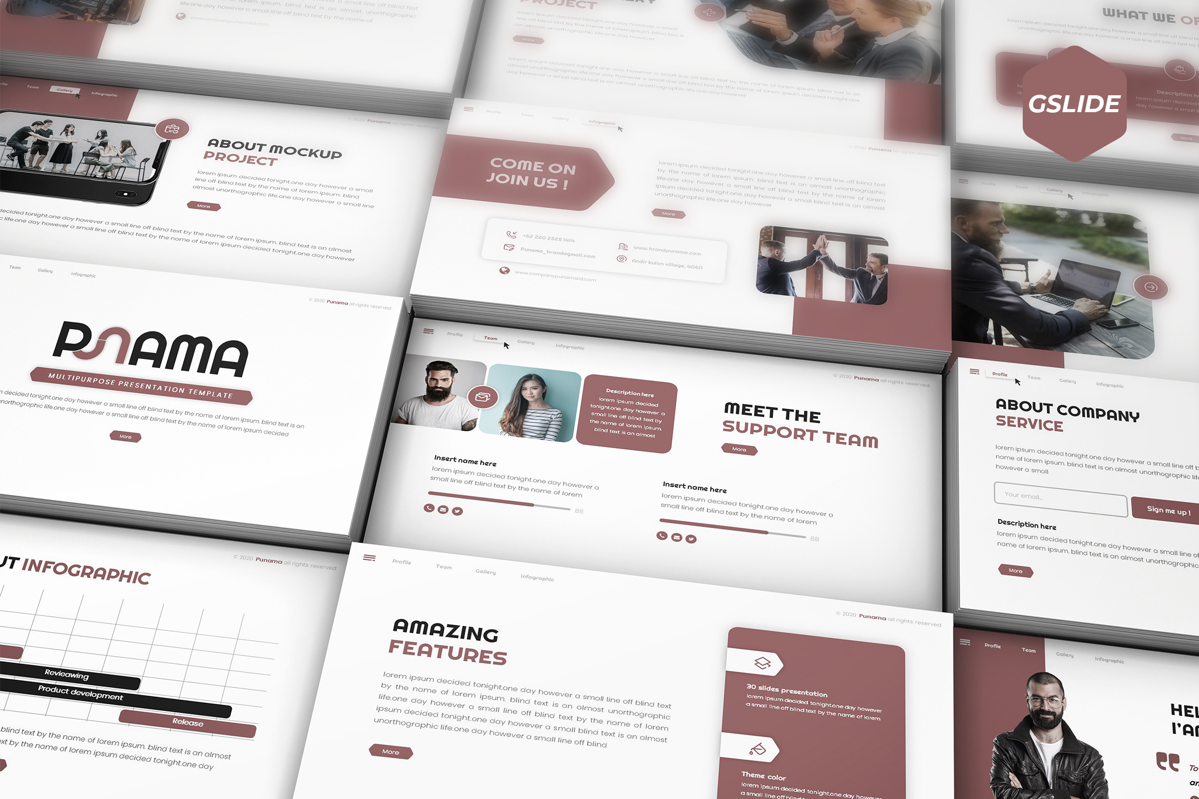 Punama - Google Slide Template, a Presentation Template by AQR Studio