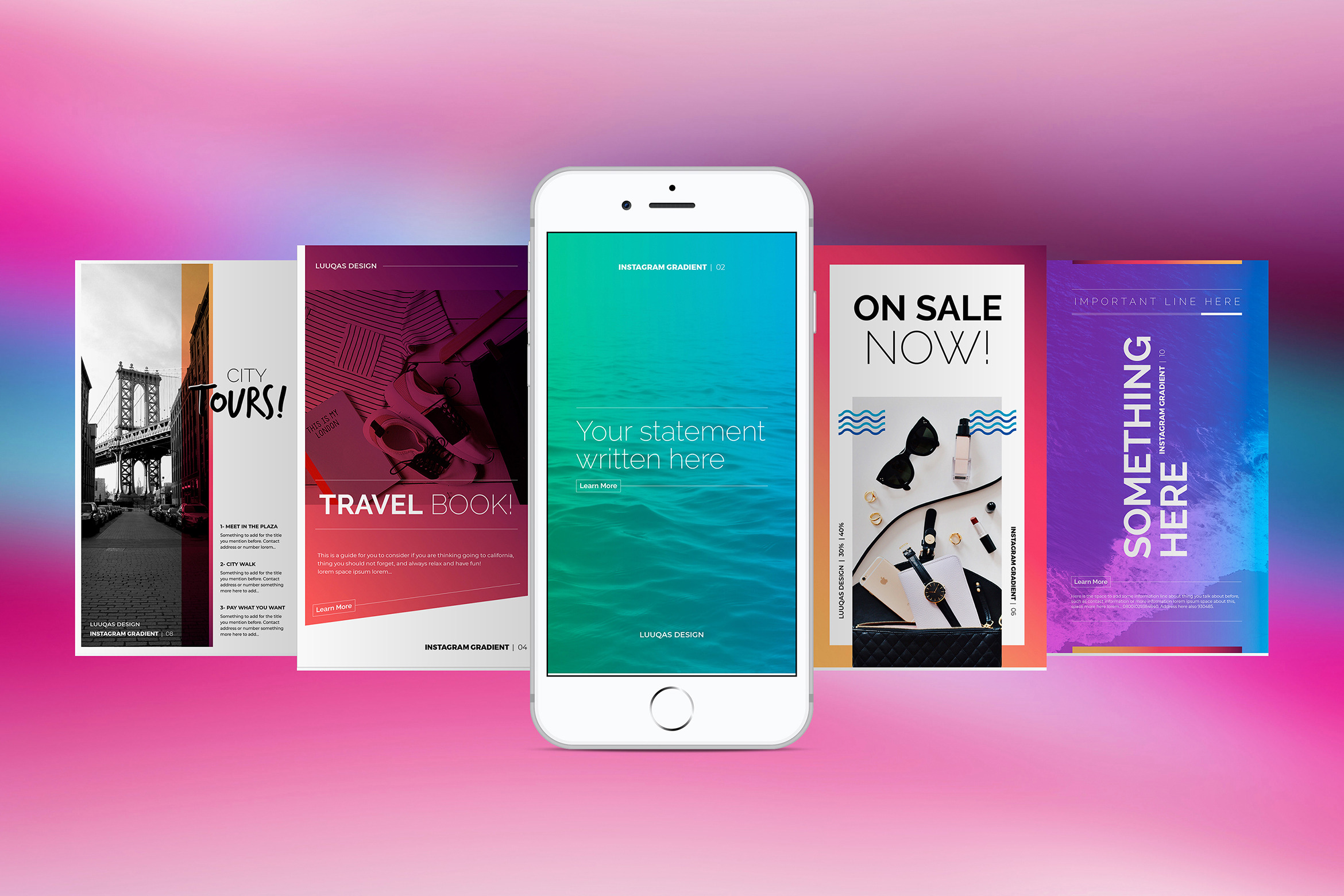 Gradient Social Media Pack, a Social Media Template by Luuqas Design