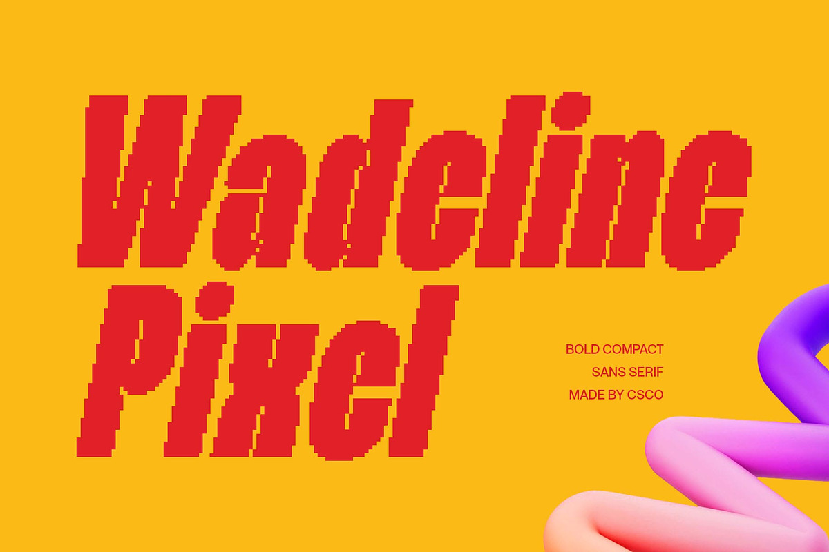 Wadeline Pixel, a Sans Serif Font by Craft Supply Co.