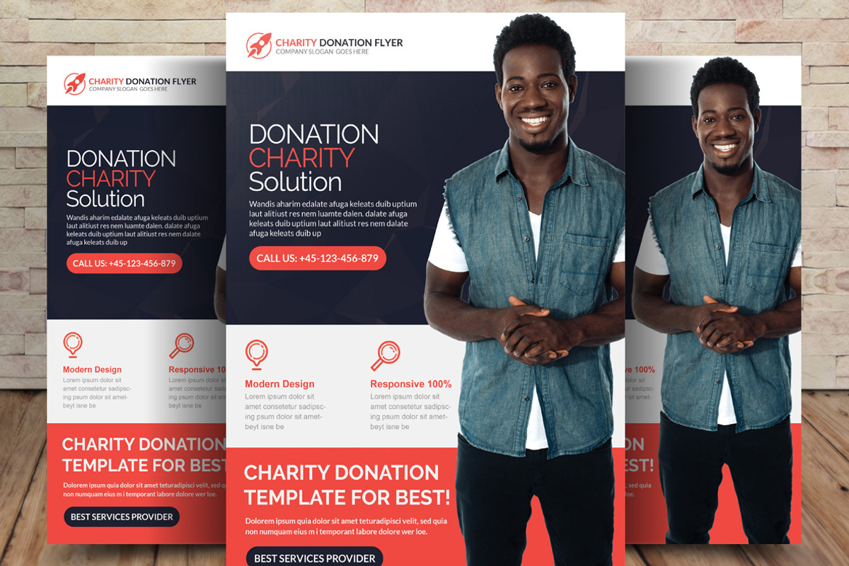 Charity Donation Flyer, a Flyer Template by graphicforest