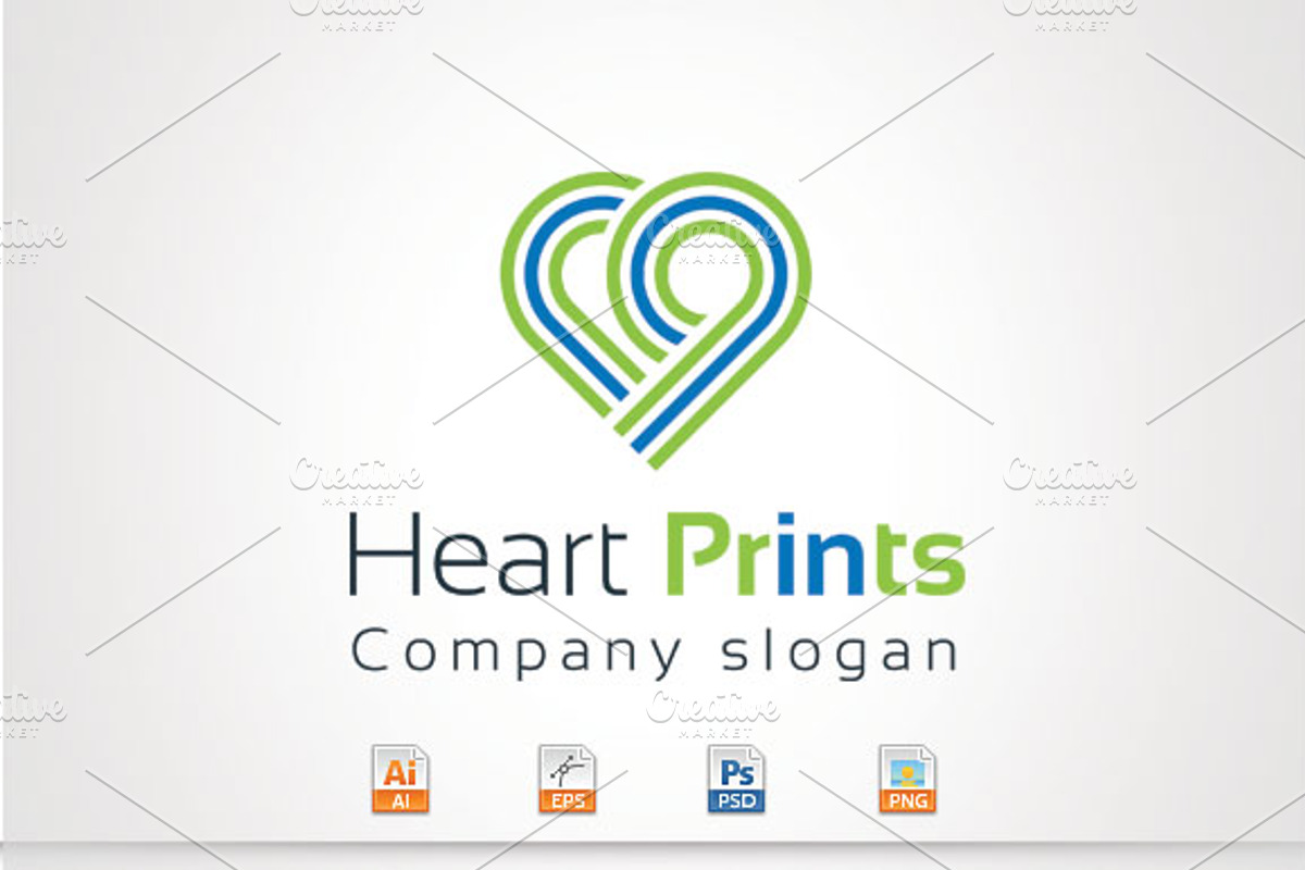 Heart Prints, a Branding & Logo Template by stock6design