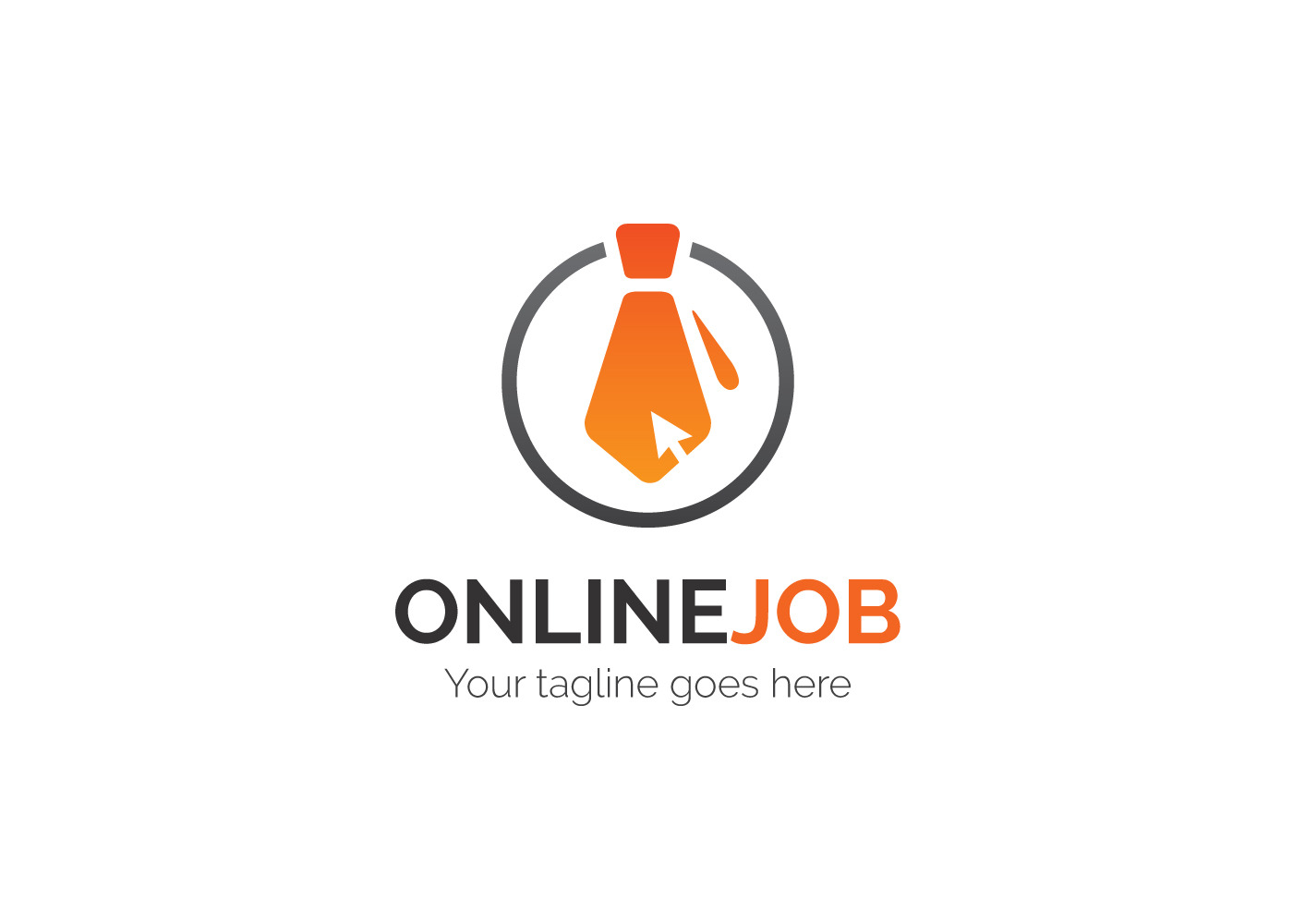 Online Job Logo, a Branding & Logo Template by XpertgraphicD
