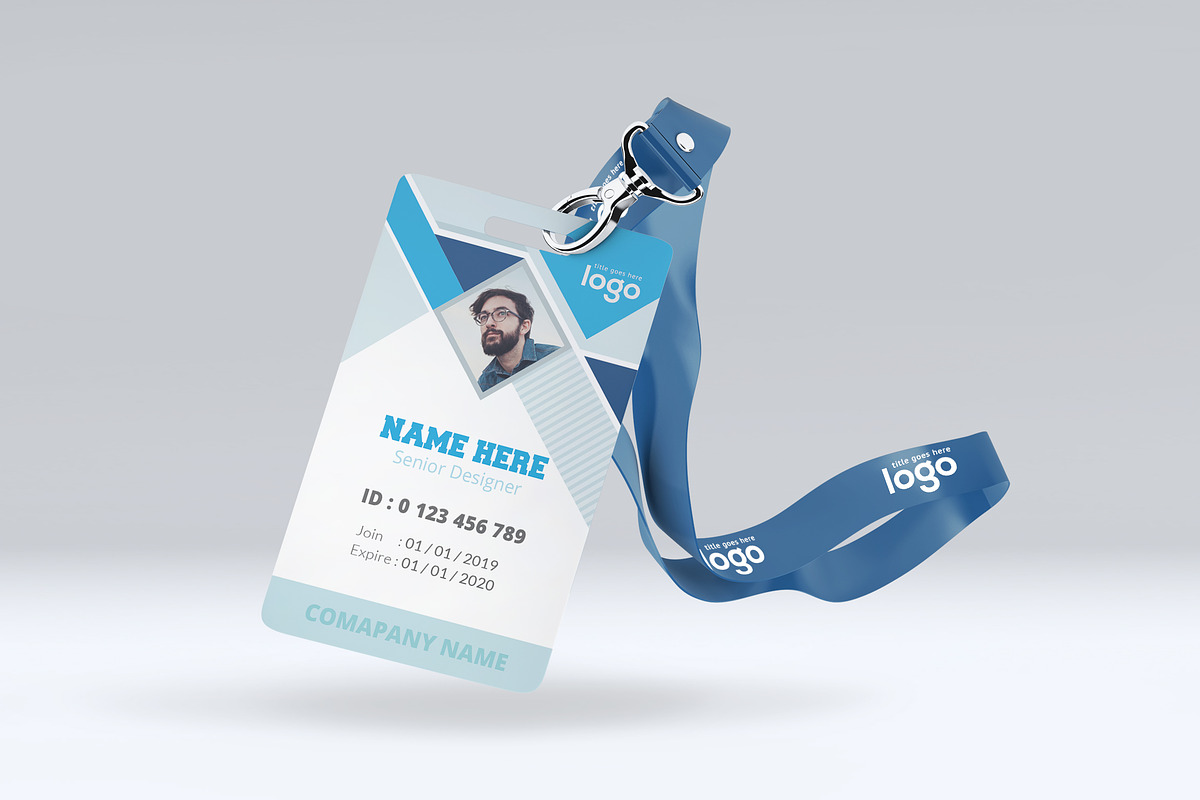 Abstract ID Card Template, a Stationery Template by ZAAS