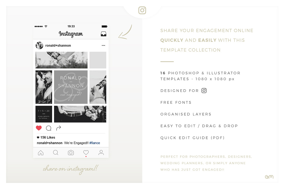 Storyboards / Engagement, a Social Media Template by AM Studio