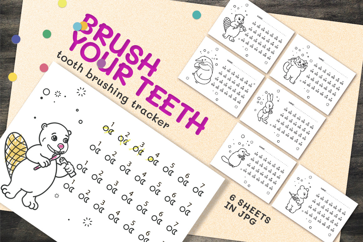 Tooth Brushing Tracker, a Healthcare Illustration by bartamarabara