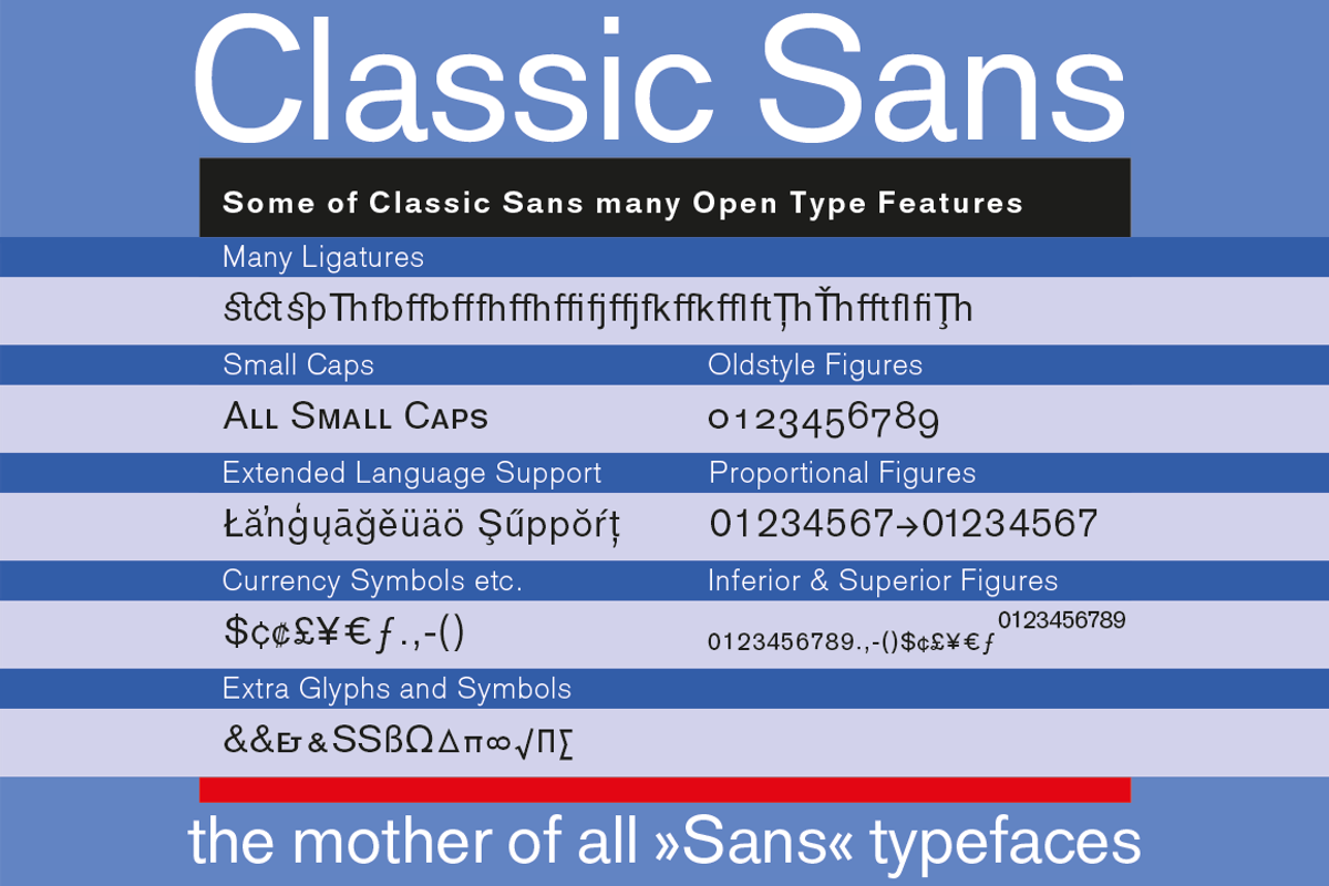 Classic Sans, a Sans Serif Font by Wiescher Design