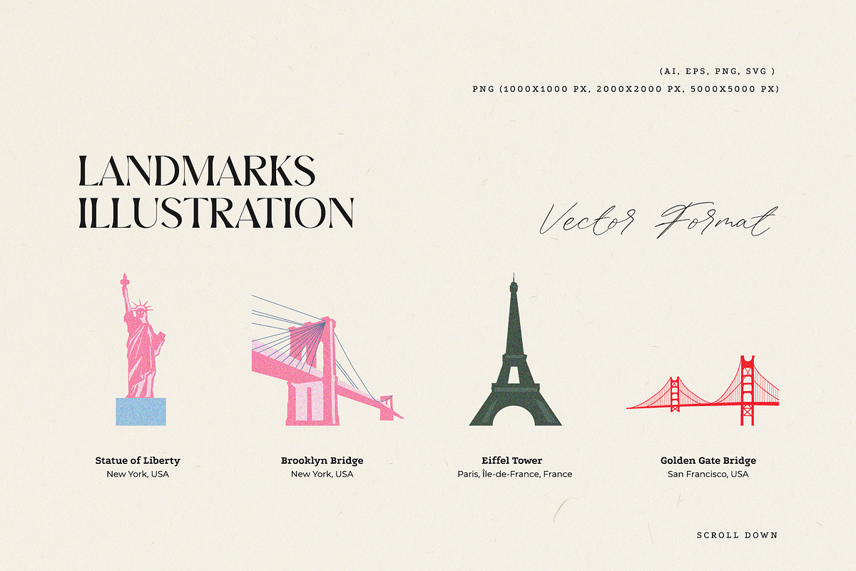 Landmarks Poster Builder | Creative Market