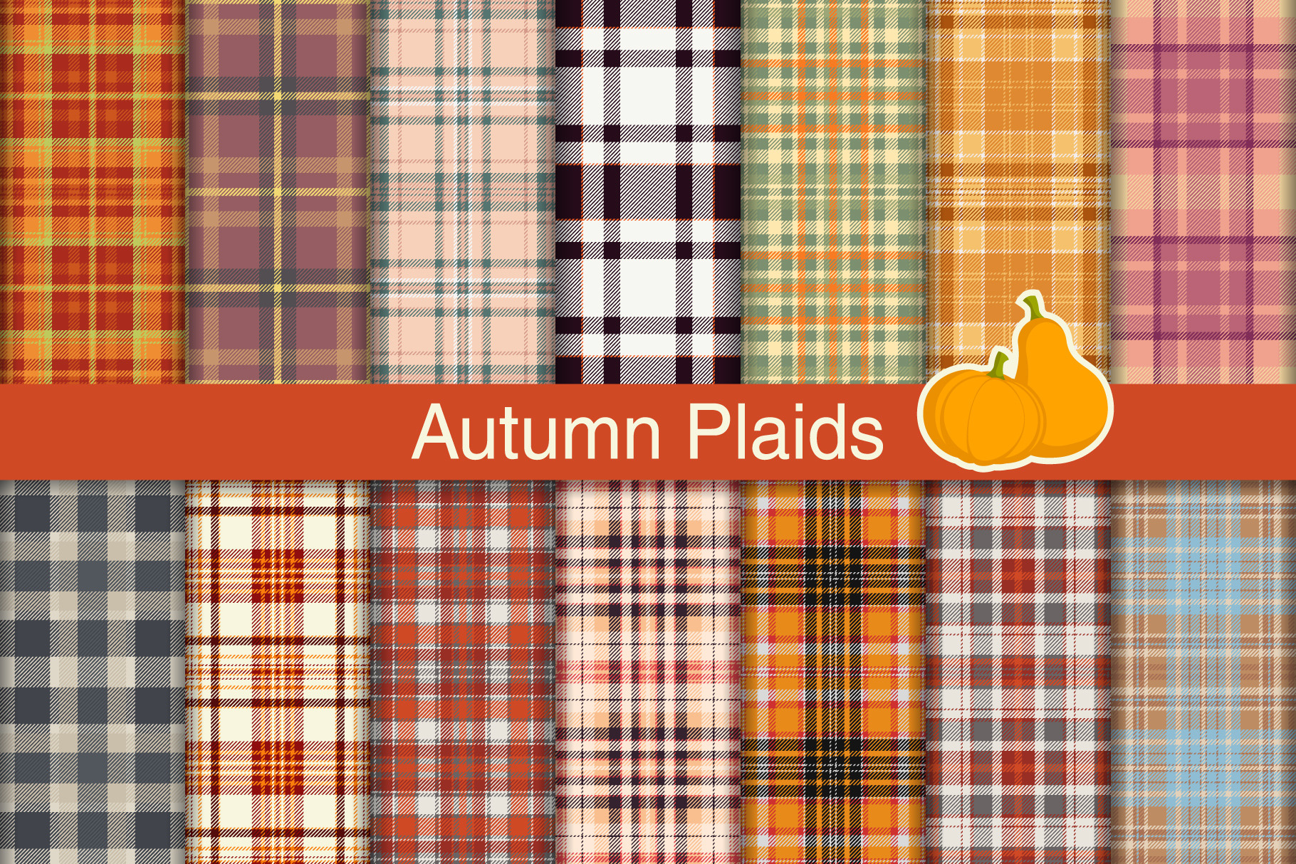 #95 Autumn Plaid Collection, a Pattern Graphic by Plaid4You