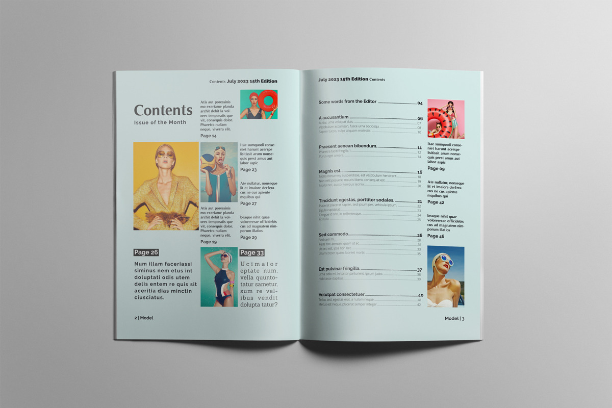 Fashion Magazne Layout Template, a Magazine Template by Swayang
