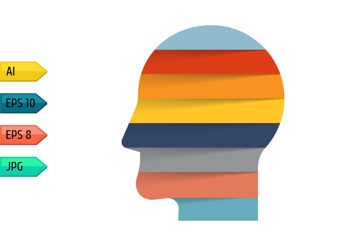 Human face infographic - 8 steps., a Product Mockup by julia_musdotter ...