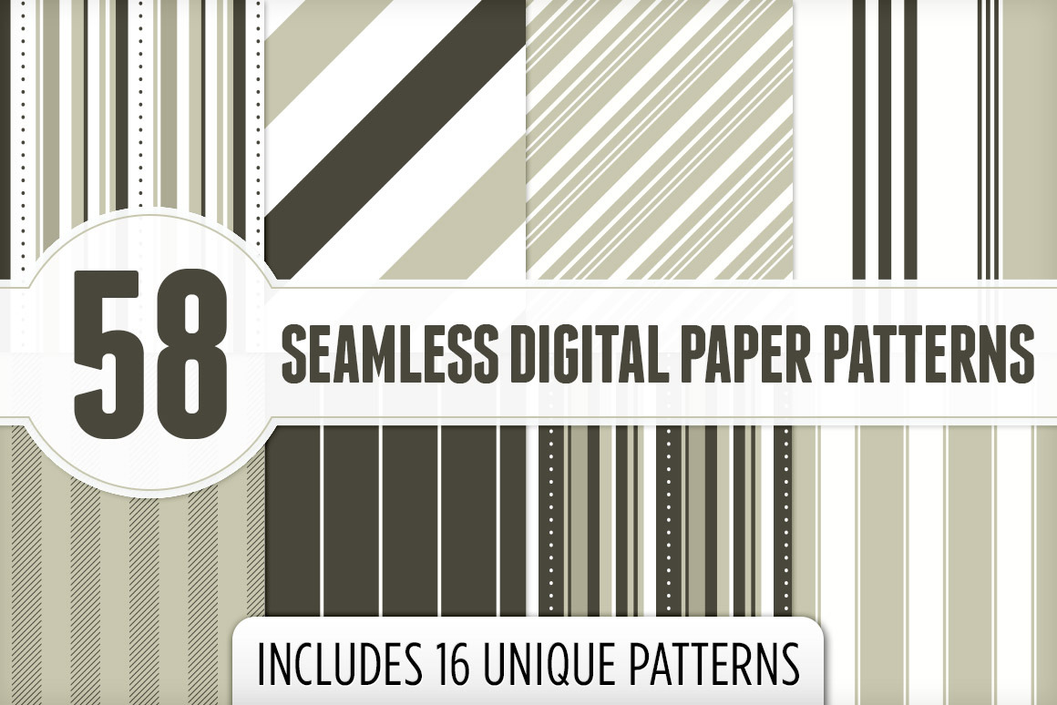 Seamless Digital Paper Patterns 2, a Pattern Graphic by Design Panoply