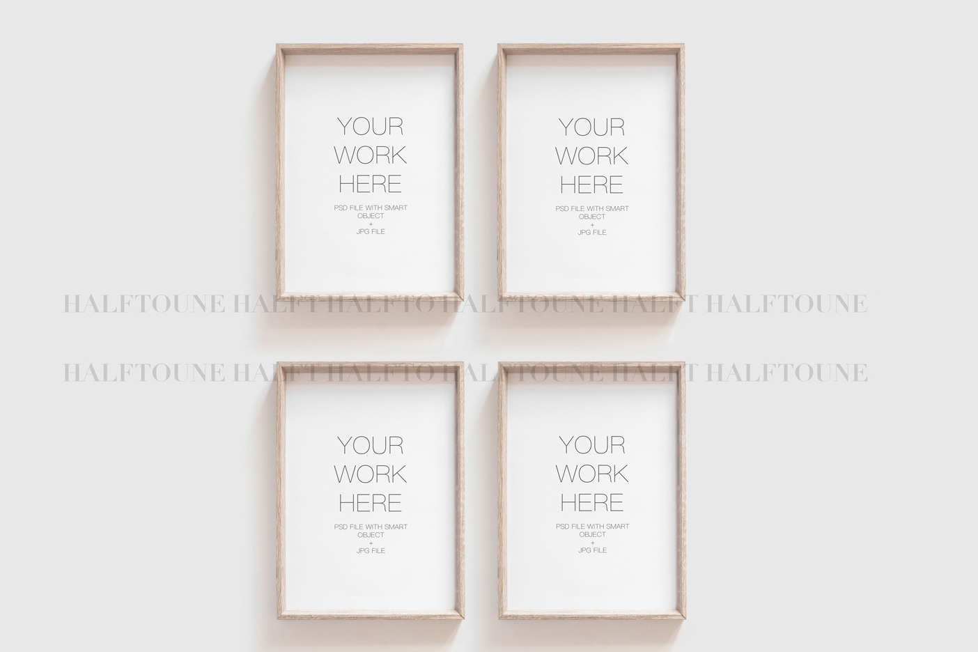 Mockup set of 4 Frames,Frame Mockup, a Graphic by HALFTOUNE