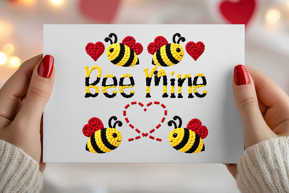 Valentine Bee PNG, Bee Mine Png, an Illustration by Canvas Craft