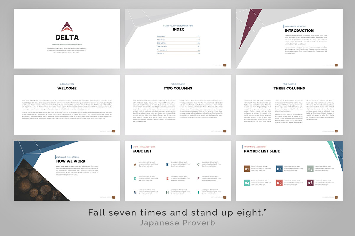 Delta | Powerpoint Template, a Presentation Template by Zacomic Studios