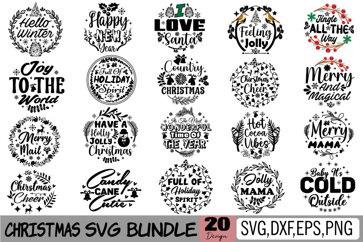 Christmas svg bundle, an Object Graphic by DollarSmart | Creative Market