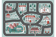 Play mat for children activity and, an Education Illustration by Toltemara
