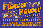 Flower Power Vector Alphabet, a Graphic by Mysterylab Designs
