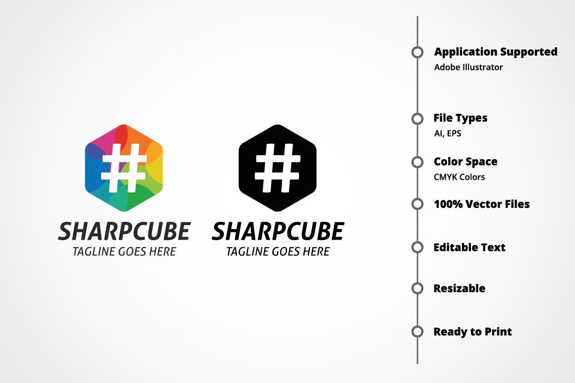 Sharp Cube Logo, a Branding & Logo Template by Design_Planet