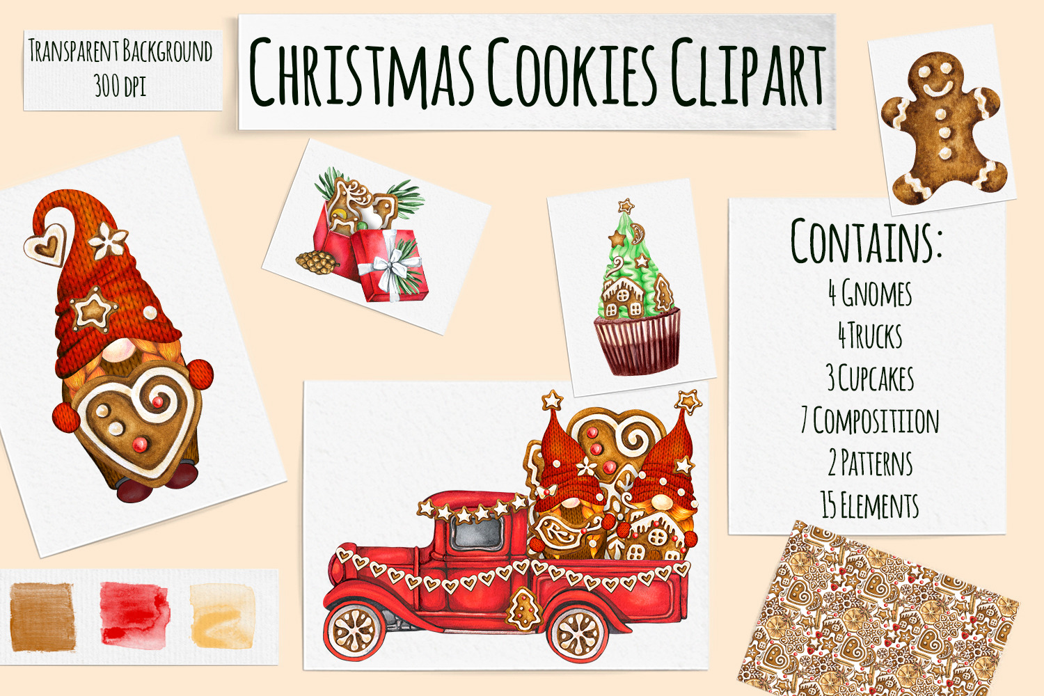 Christmas Cookies Gnome PNG Clipart, a Seasonal Illustration by ...
