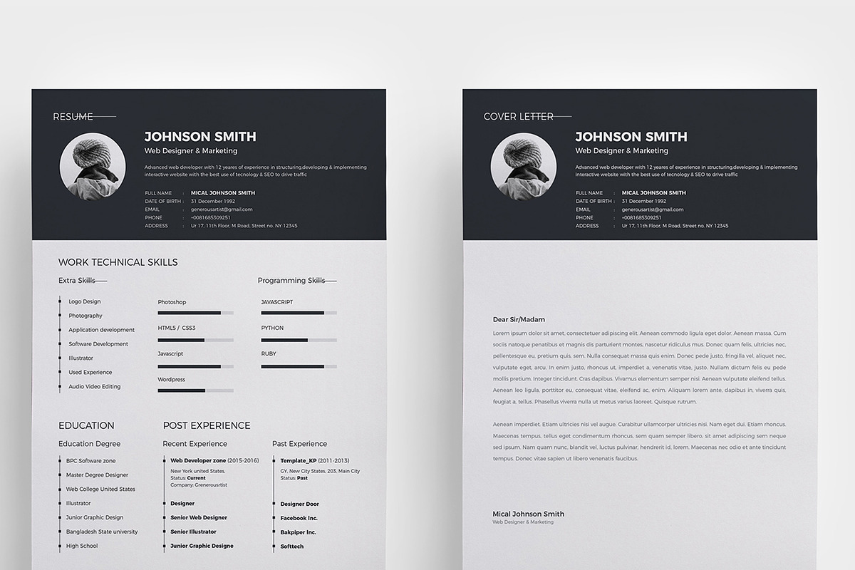 10 Resume, a Resume Template by GenerousArt