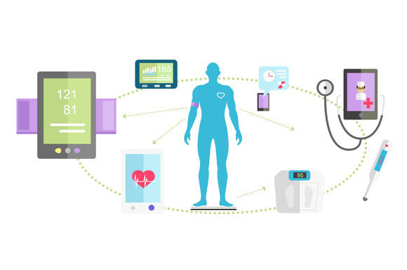 Mhealth Technologies System, a Healthcare Illustration by robuart ...