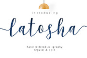 Latosha Script, a Script Font by Genesis Lab
