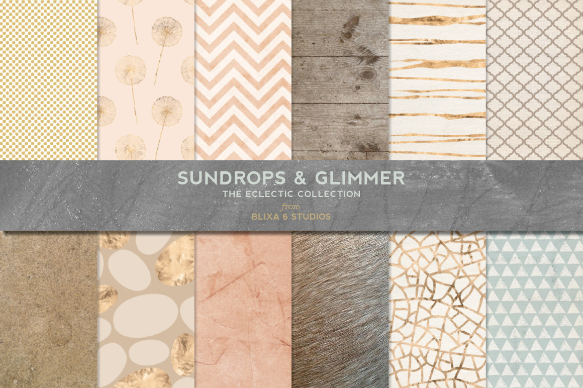 Sundrops & Gold Glimmer Textures, a Texture Graphic by Blixa 6 Studios ...