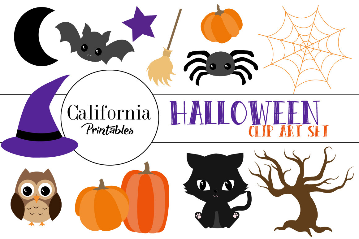 Halloween Clip Art Set, an Illustration by Nagore Rodriguez Design