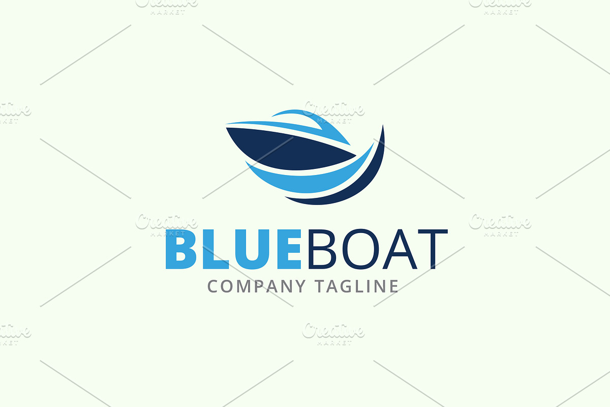 Blue Boat Logo, a Branding & Logo Template by Maraz Logo