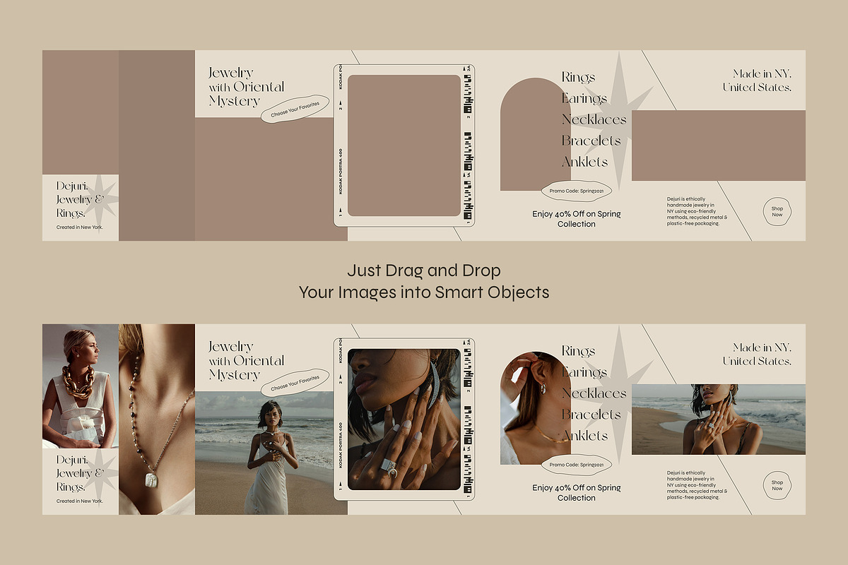 Jewelry Instagram Post + Carousel, a Social Media Template by Andrew ...