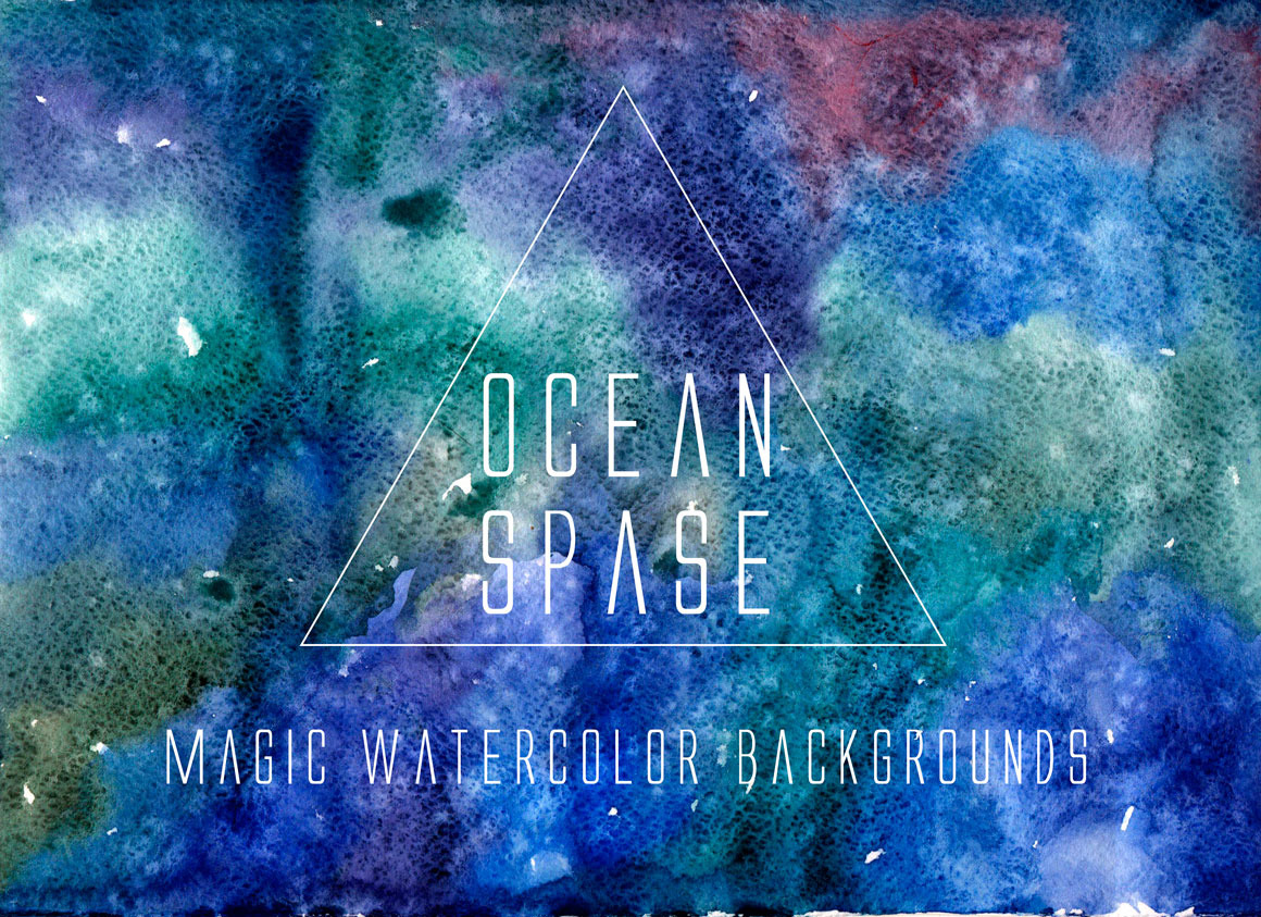 Ocean space watercolor texture, a Texture Graphic by Inna Vinchenko Designs