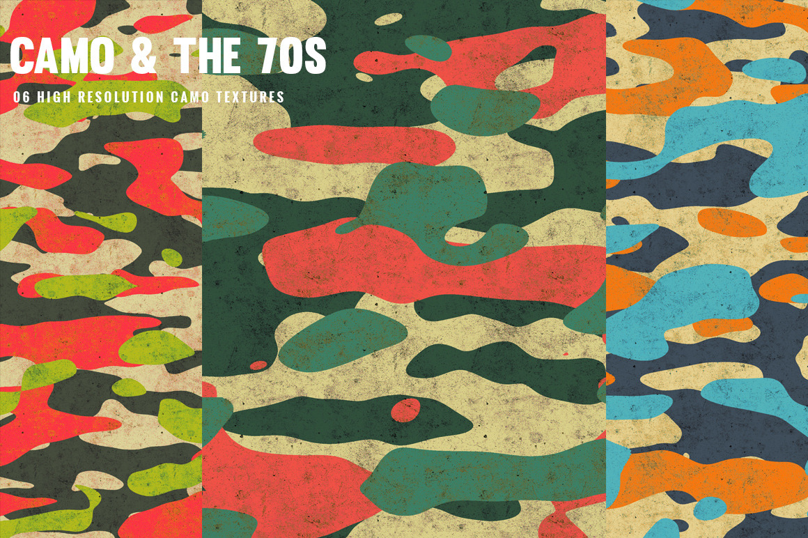 Camo and the 70s, a Texture Graphic by Digital Art Creations | Creative ...