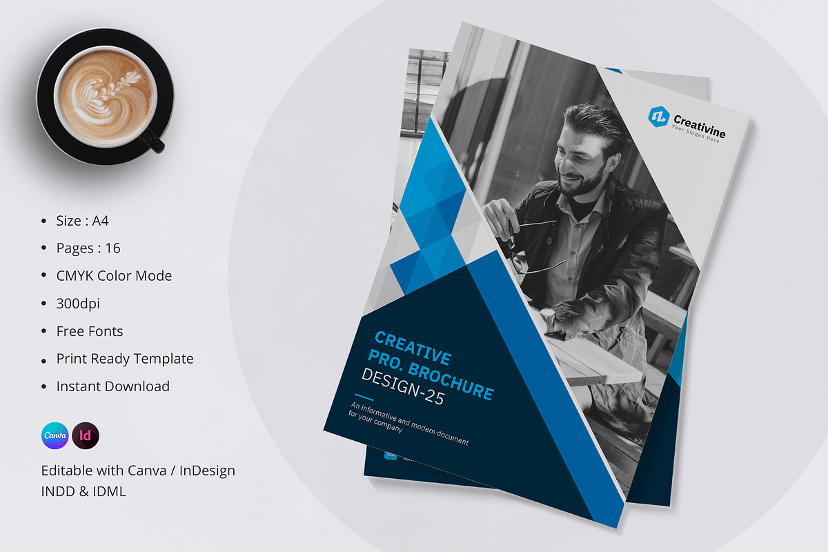 Brochure | Canva, InDesign, a Brochure Template by ArtisticLand