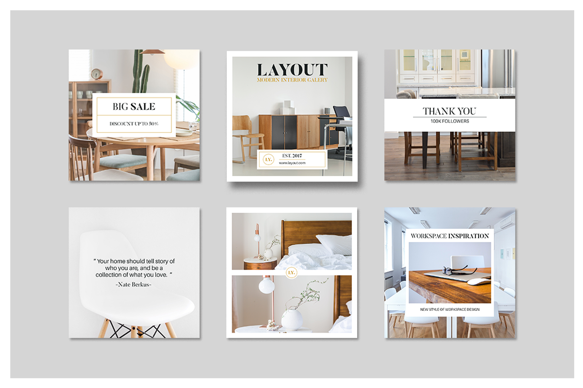 Layout Instagram Pack, a Social Media Template by Leaflove