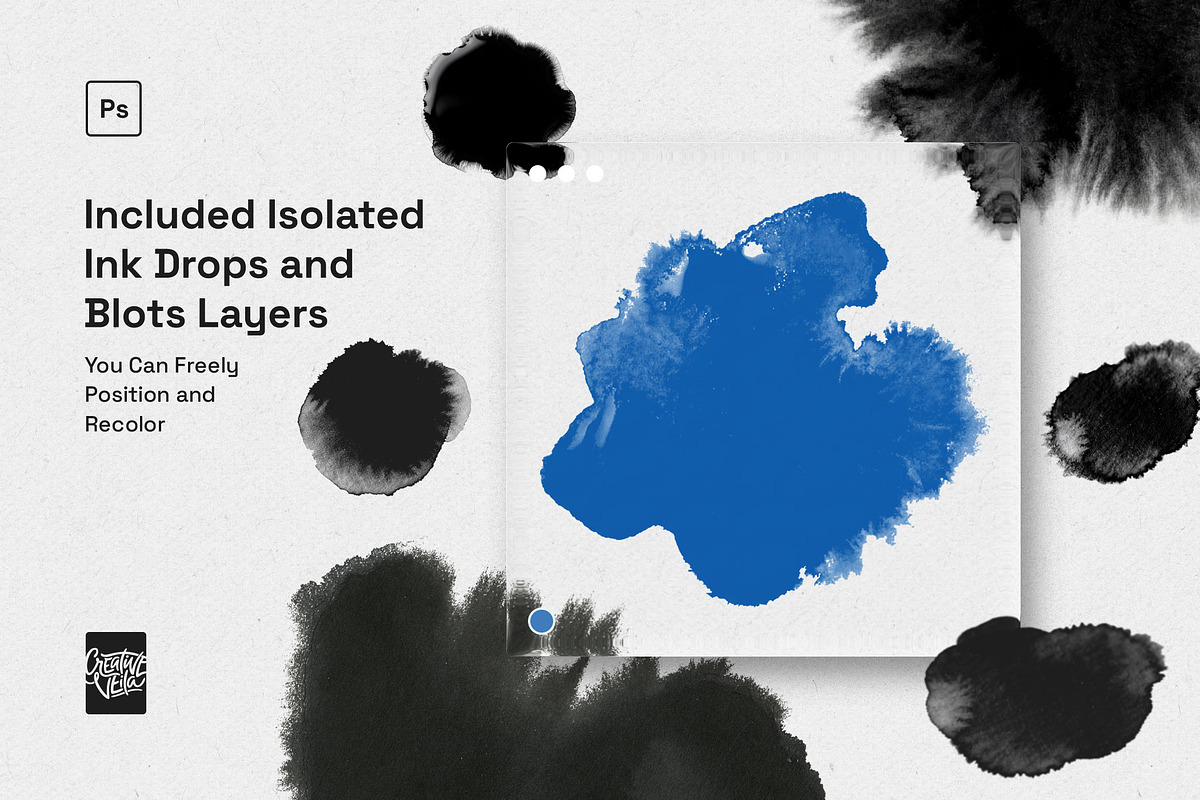 Ink Bleed Effects & Stamp Mockups, a Mockup by Creative Veila