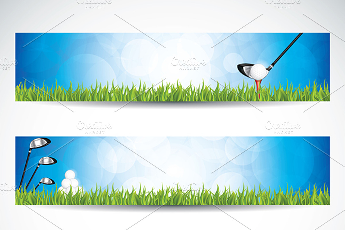 Golf banners, an Illustration by gigello