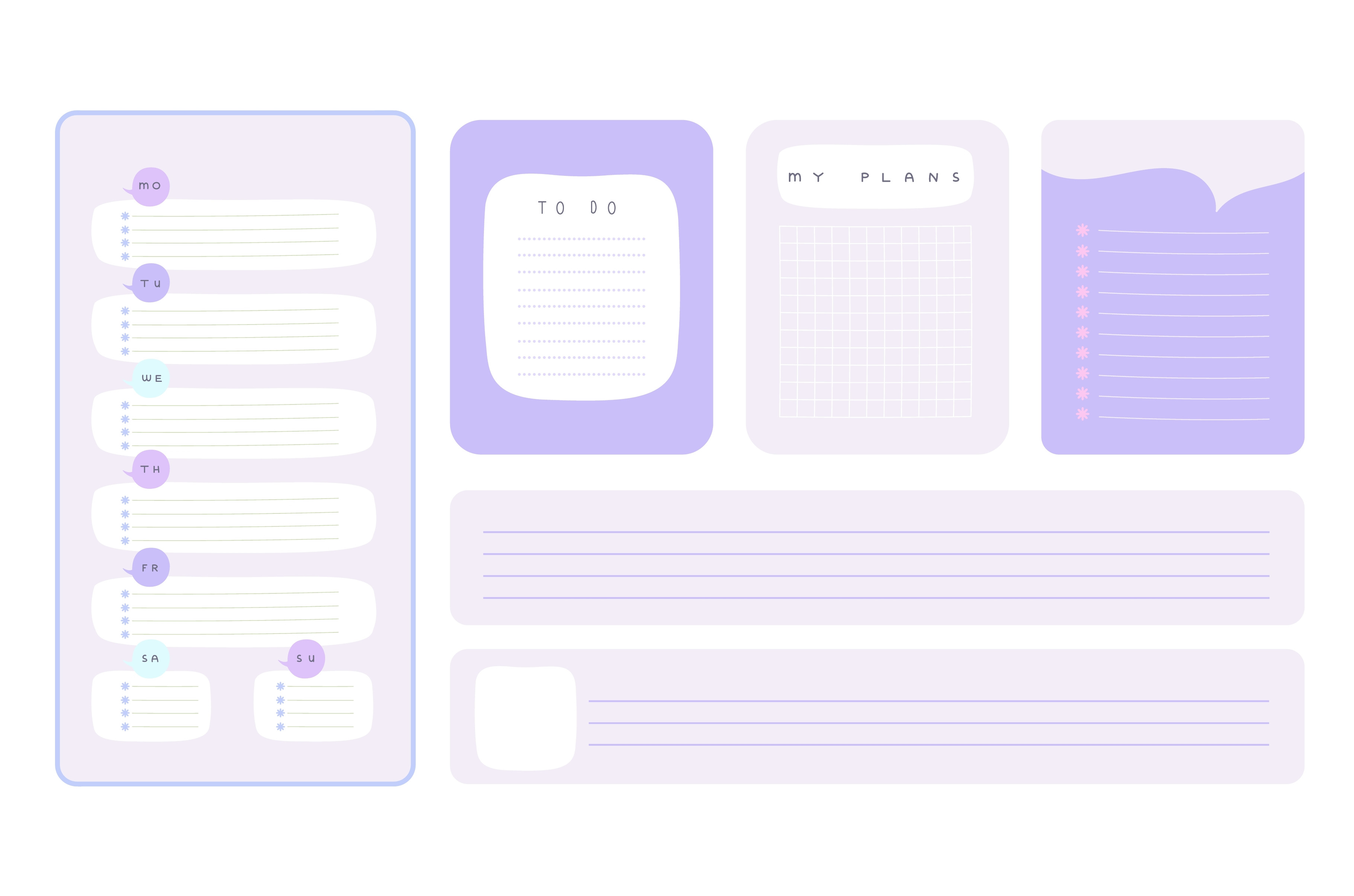 Diary pages, planners and notes, a Background Graphic by Valerie Bodnar