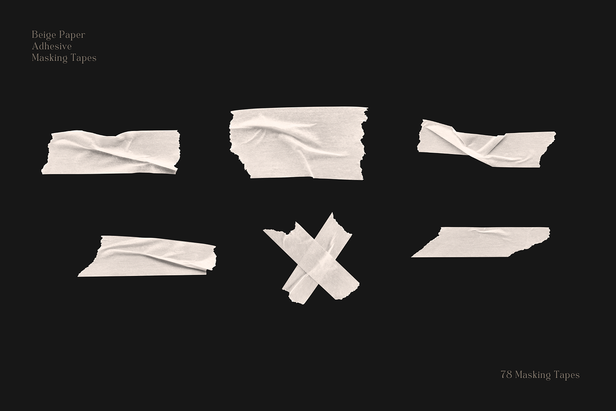Beige Paper Adhesive Masking Tapes, a Texture Graphic by Ksuview