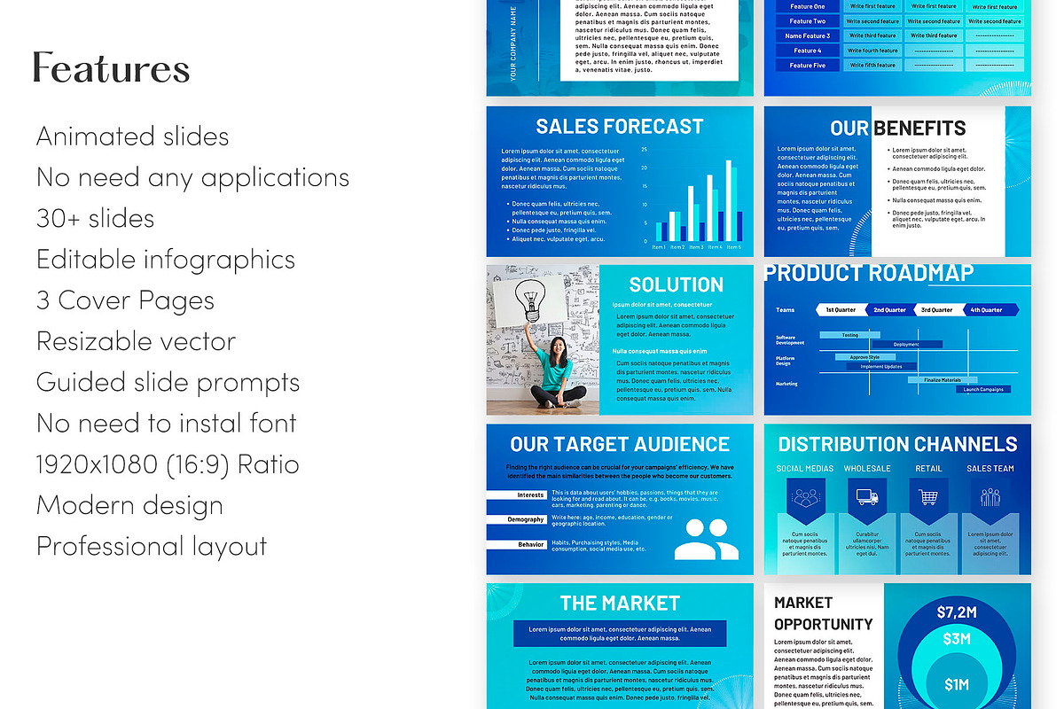 Business Presentation Template CANVA, a Presentation Template by anastasi