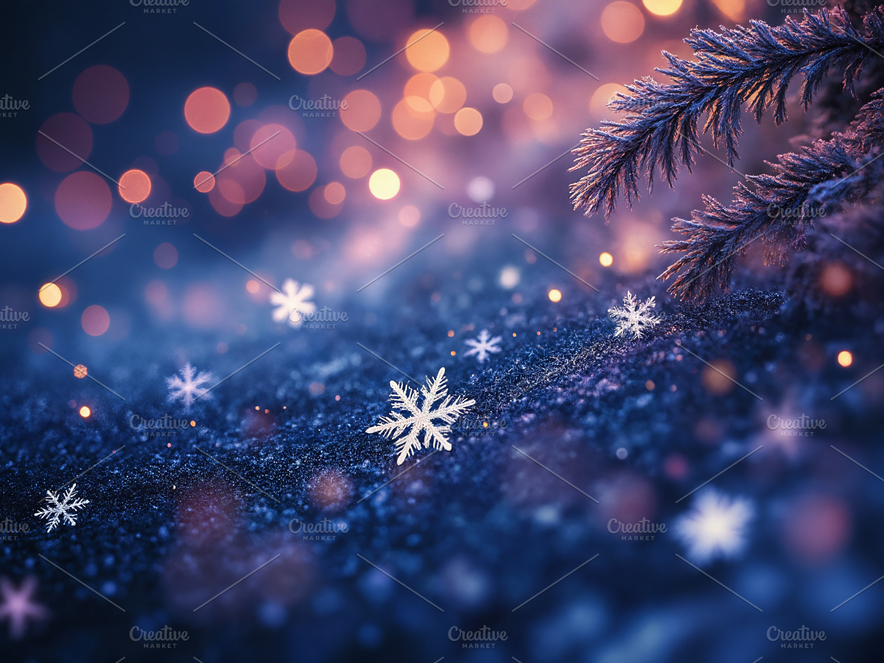 Snowflake Night Light Background, a Background Photo by h.utomo
