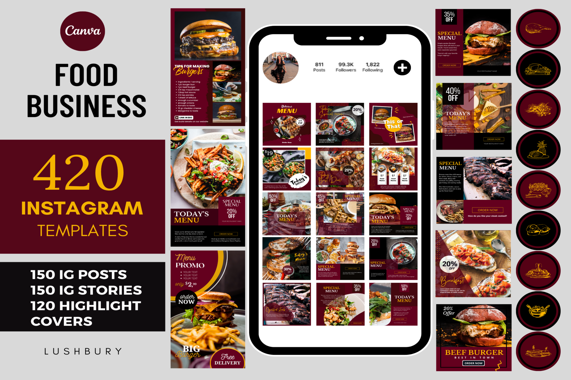 Animated Food Restaurant Instagram, a Social Media Template by LushBury